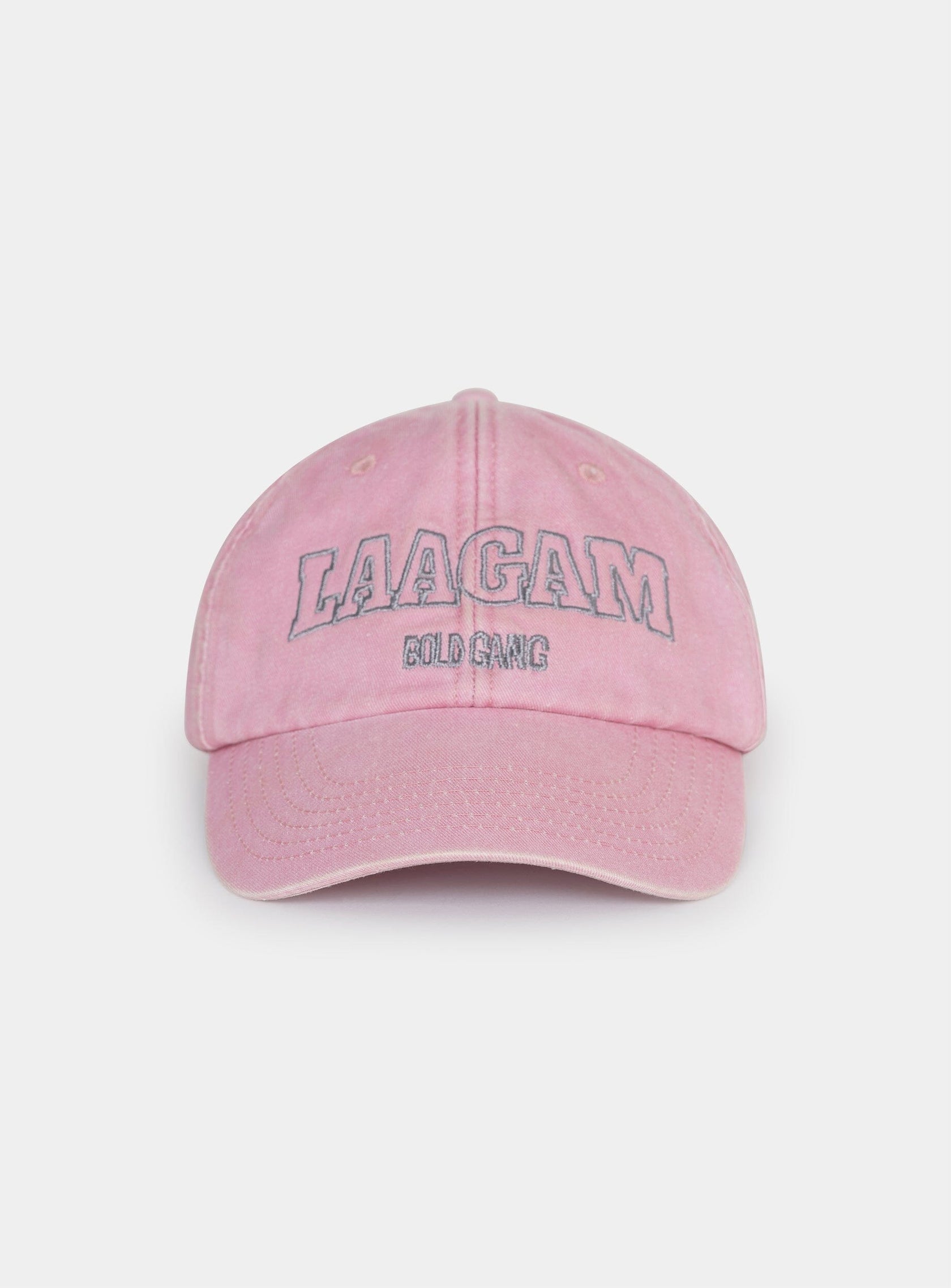 PINK EMBROIDERED LOGO CAP – LAAGAM